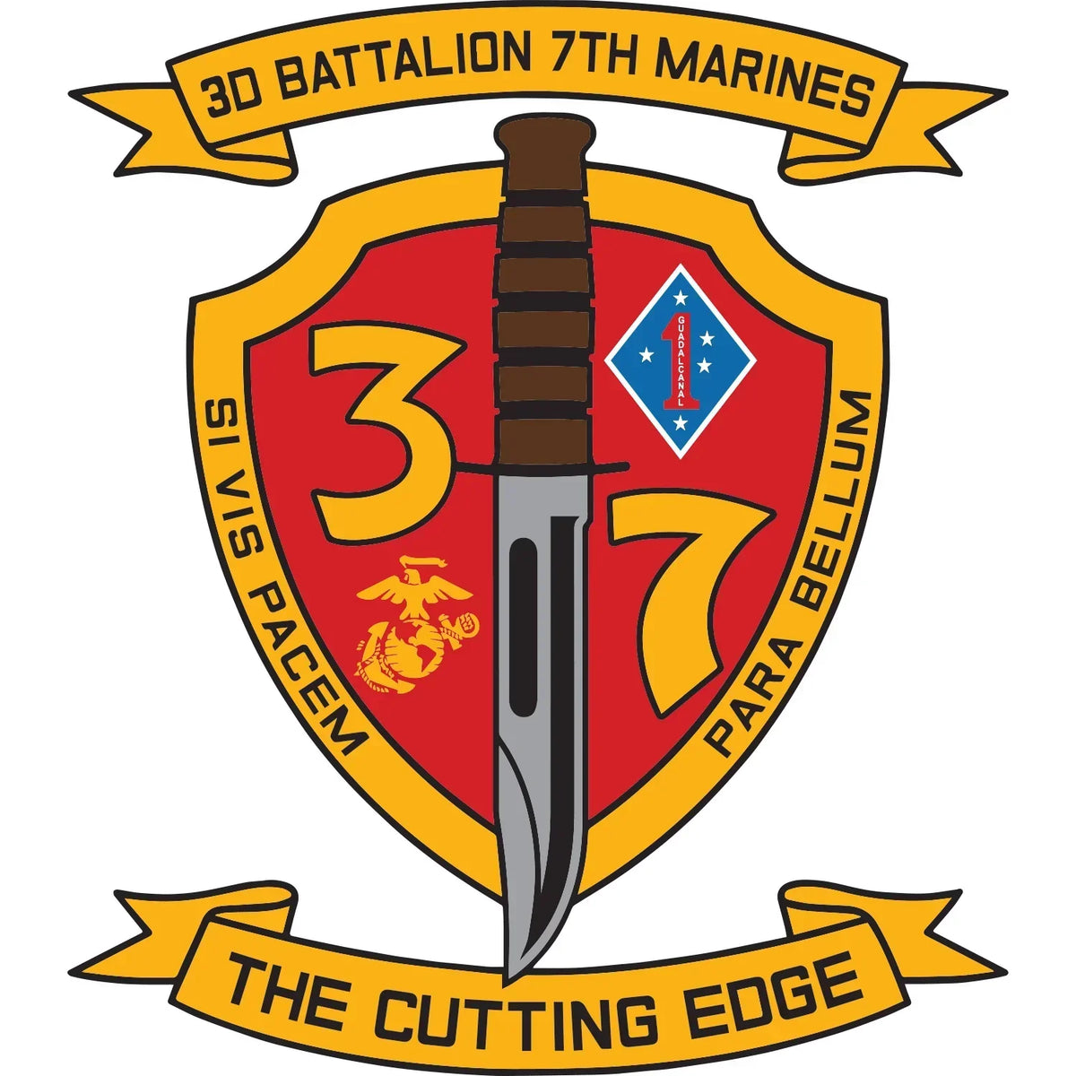 3/7 Marines 'The Cutting Edge' USMC Merchandise and Gifts
