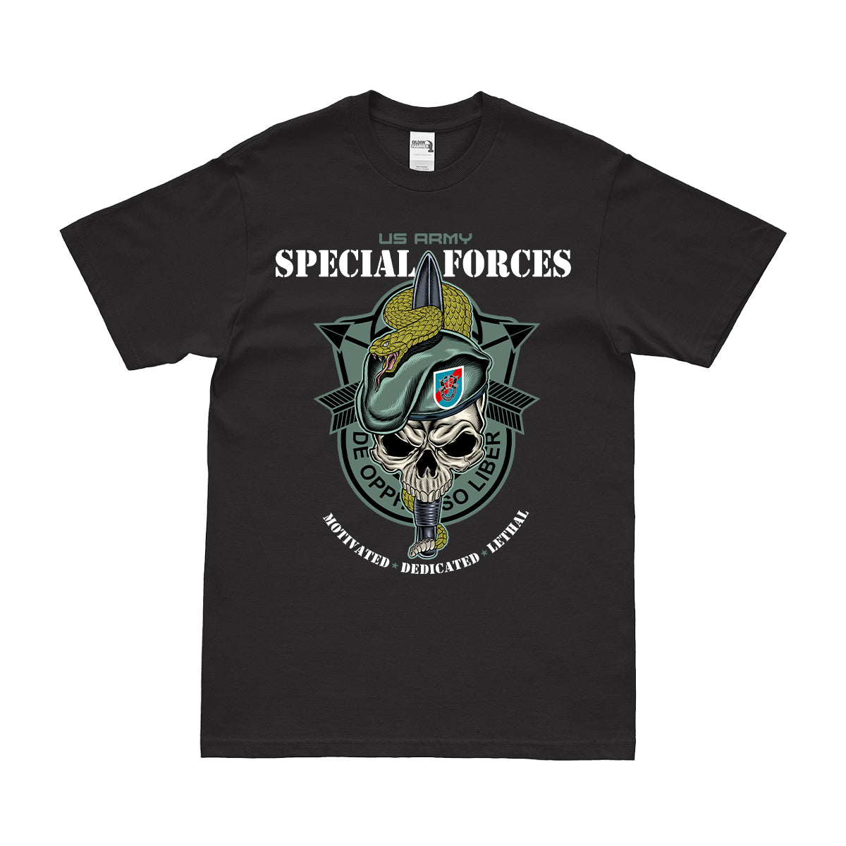 20th Special Forces Group (20th SFG) 'Snake Eaters' Skull T-Shirt