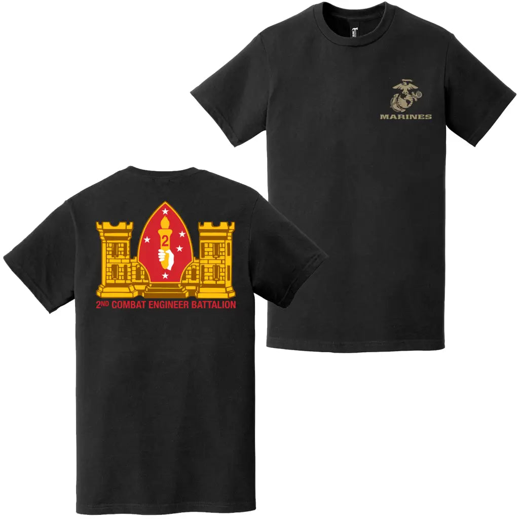 Double-Sided 2nd CEB Logo USMC EGA T-Shirt