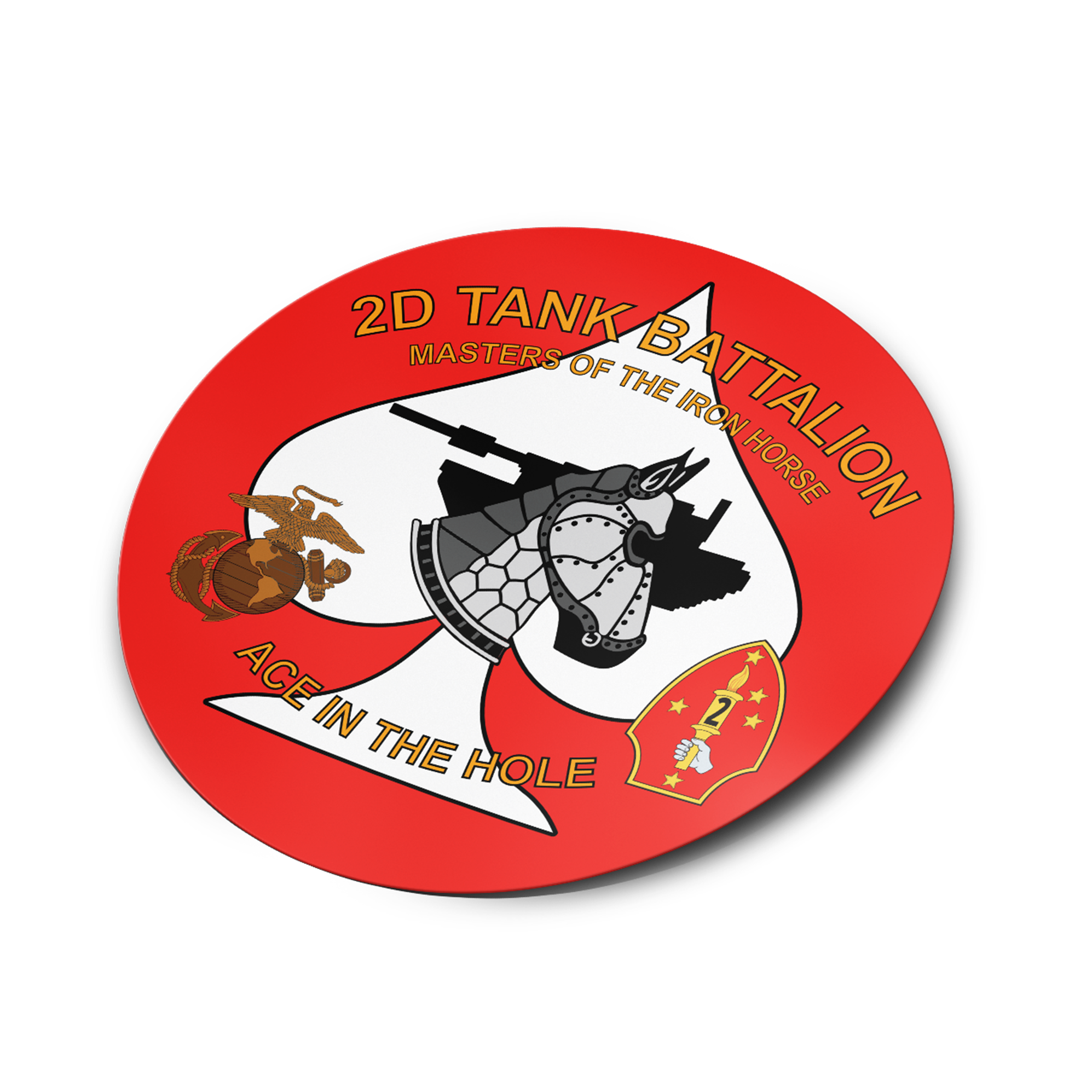 USMC 2nd Tank Battalion Waterproof Vinyl Sticker Decal