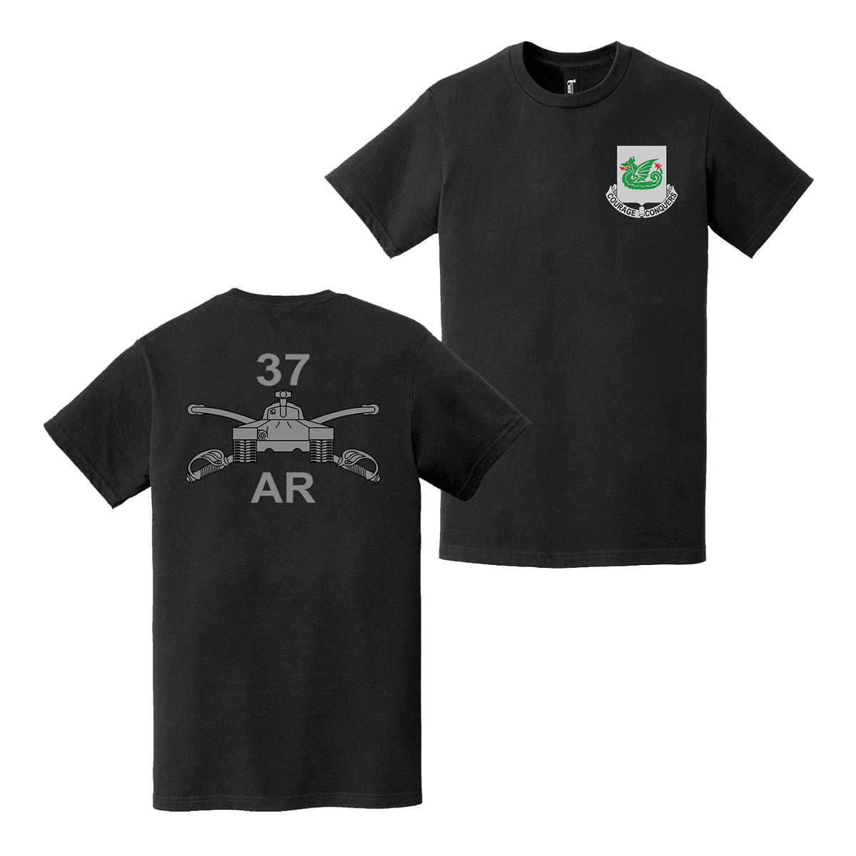 Double-Sided U.S. Army 37th Armor Regiment T-Shirt