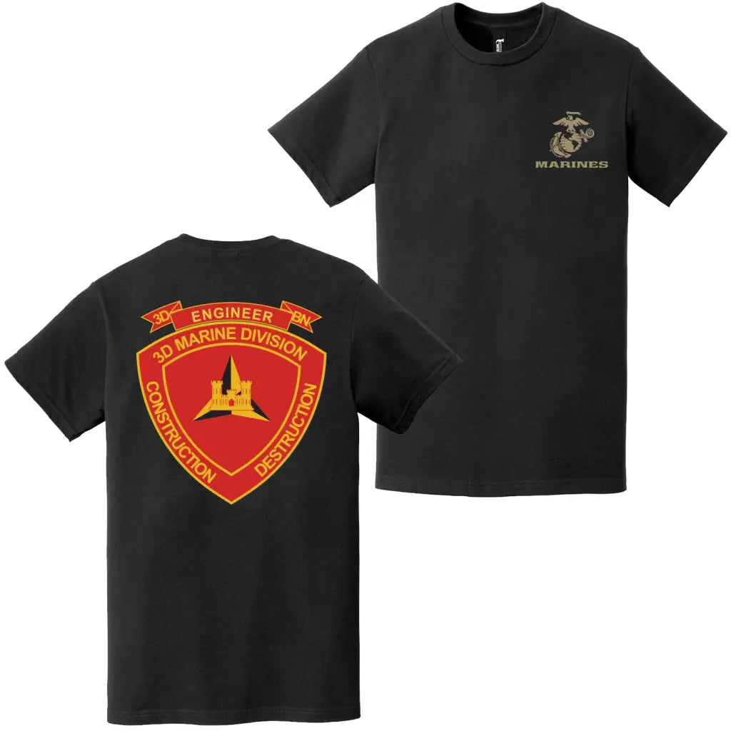 Double-Sided 3rd CEB Logo USMC EGA T-Shirt