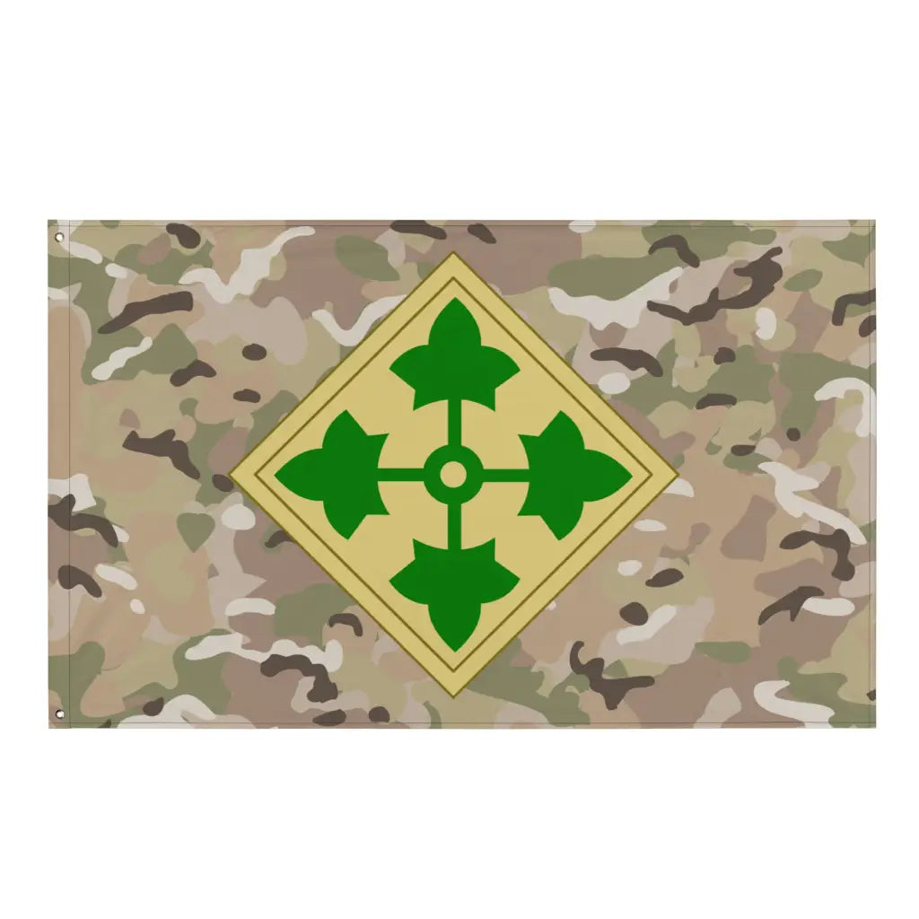 4th Infantry Division (4th ID) OCP Camo SSI Indoor Wall Flag