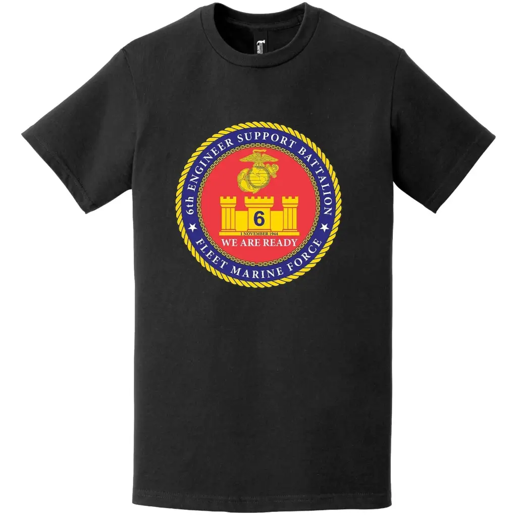 6th Engineer Support Battalion (6th ESB) Logo Emblem T-Shirt