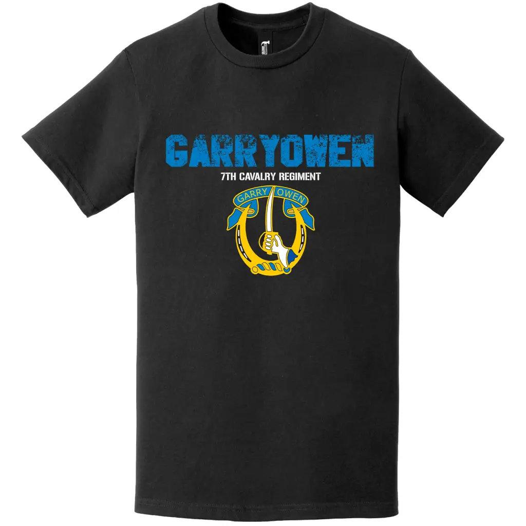 7th Cavalry Regiment Garry Owen Motto Logo T-Shirt