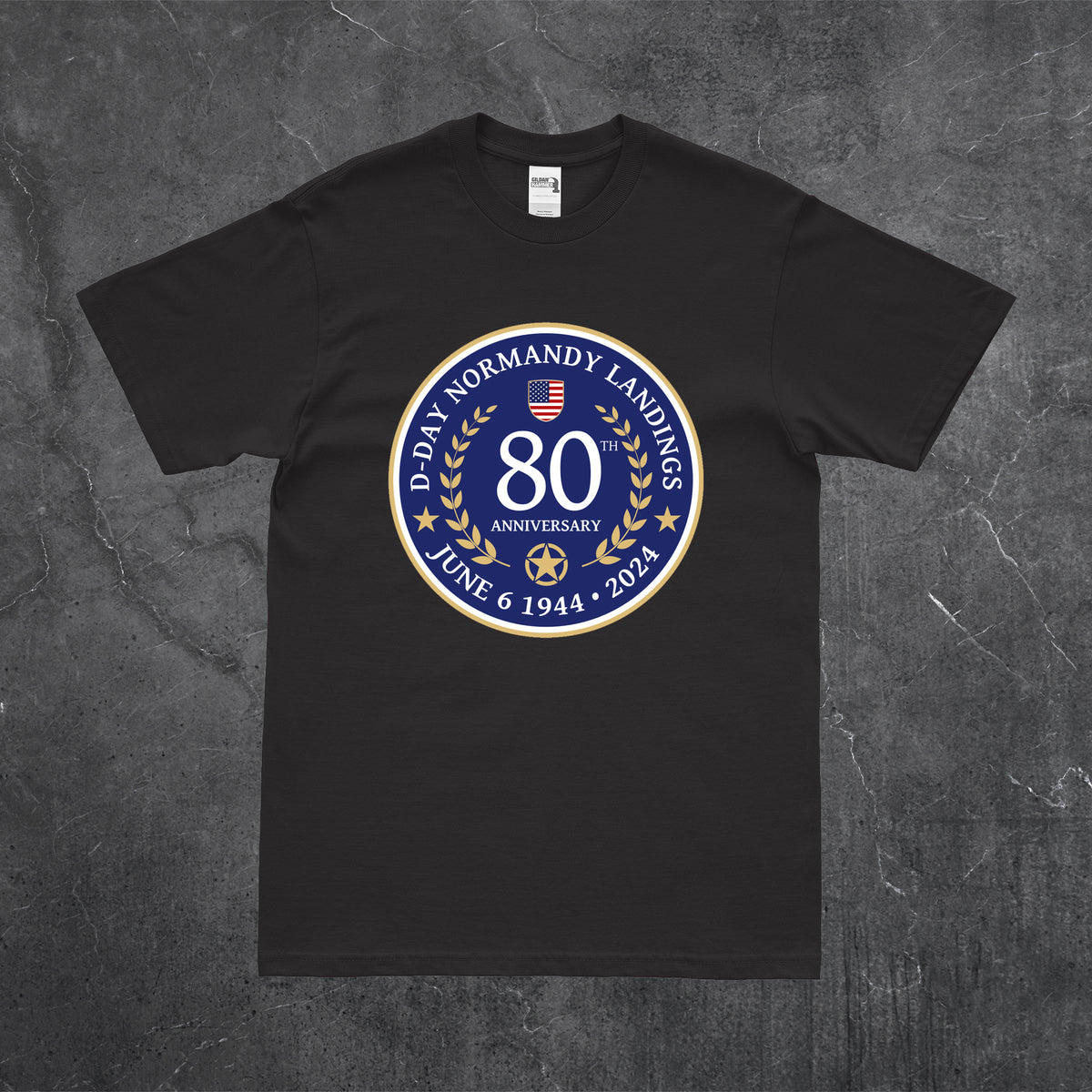 D-Day 80th Anniversary 1944-2024 Commemorative WW2 Emblem T-Shirt