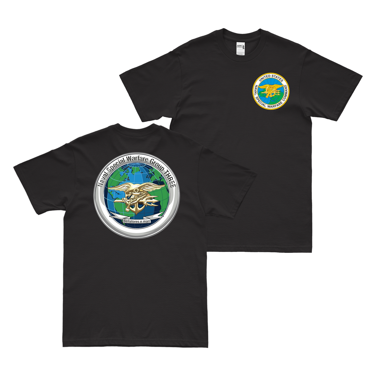 Double-Sided Naval Special Warfare Group 3 (NSWG-3) NSW T-Shirt