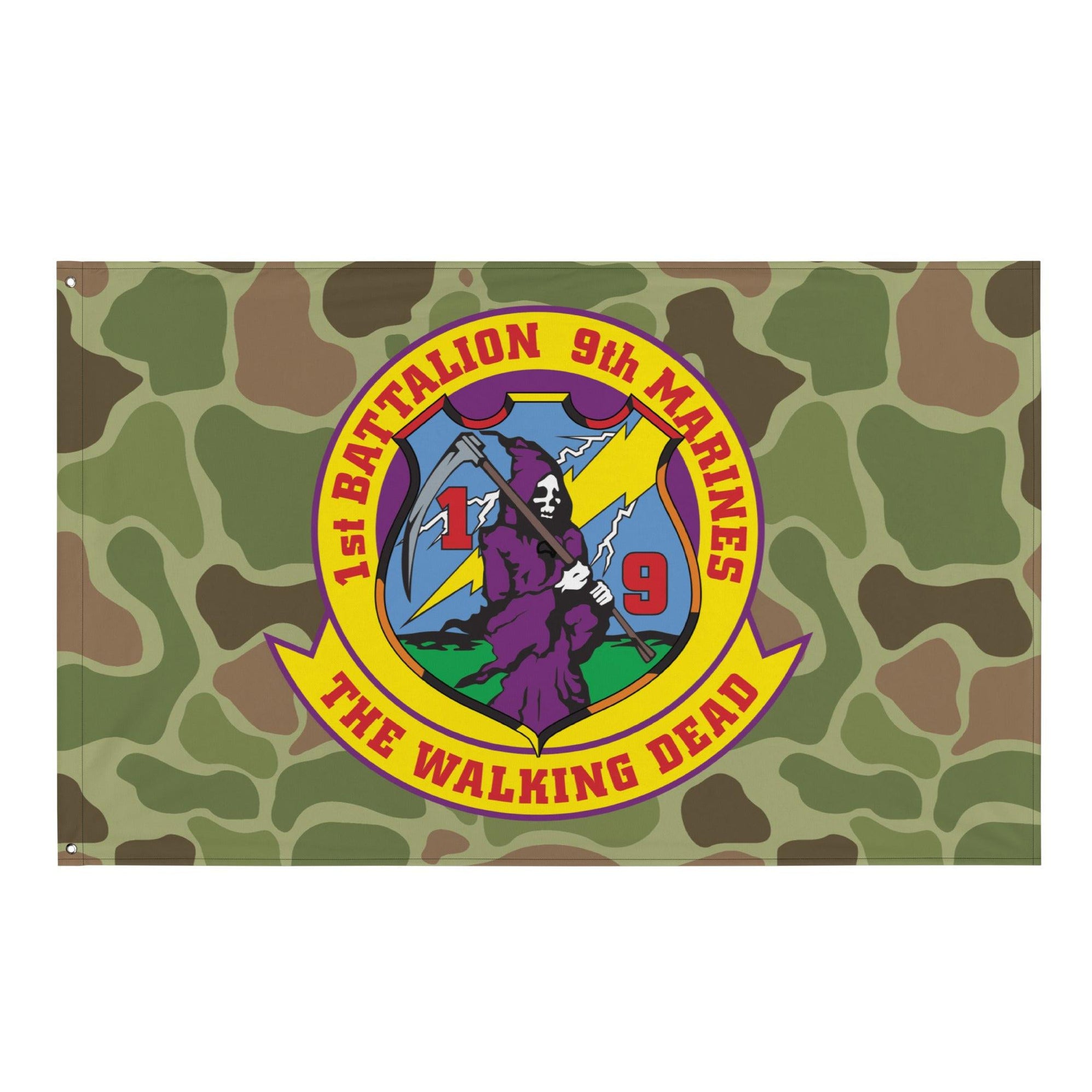 1st Battalion 9th Marines (1/9 Marines) Frogskin Camo Flag