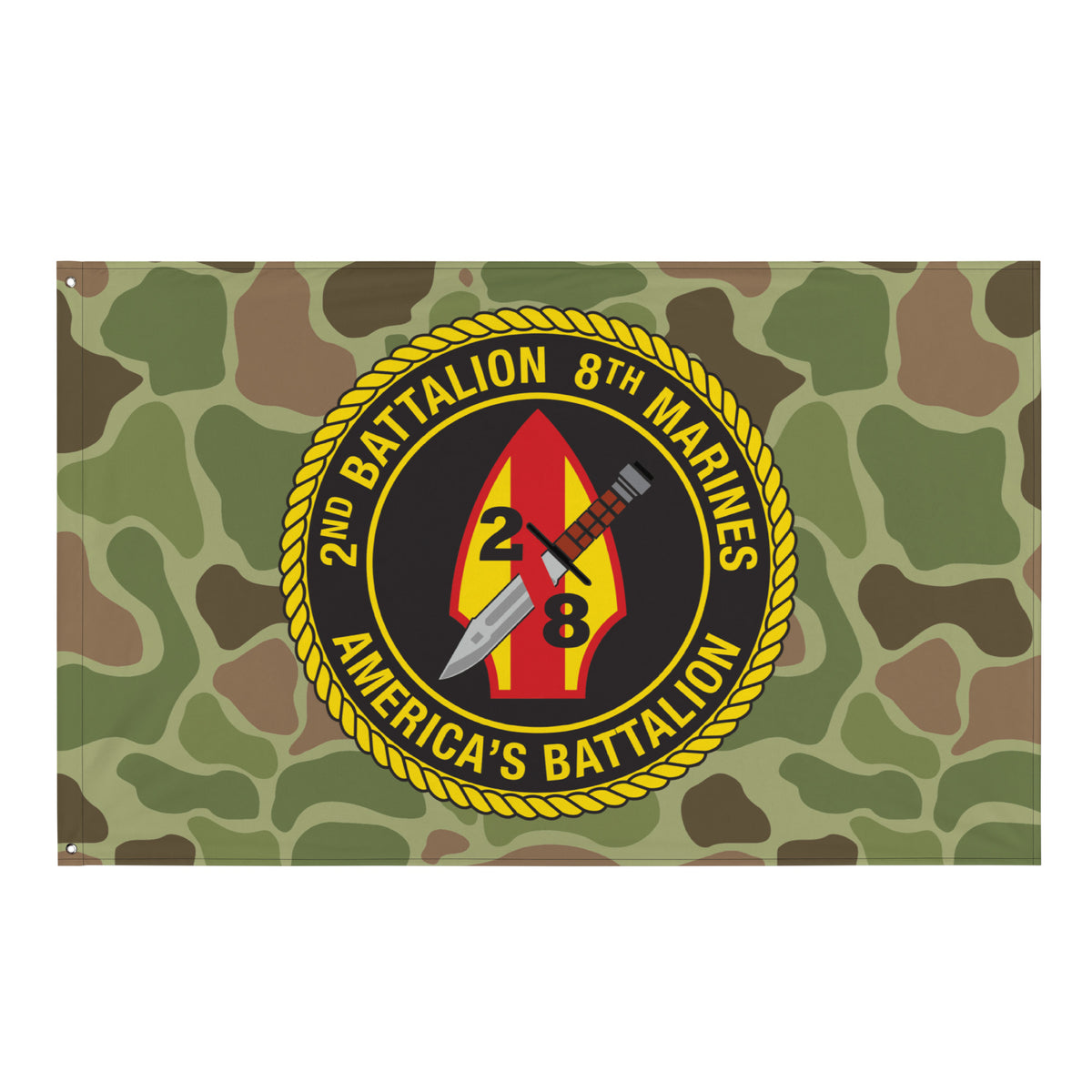 2nd Battalion 8th Marines (2/8 Marines) Frogskin Camo Flag