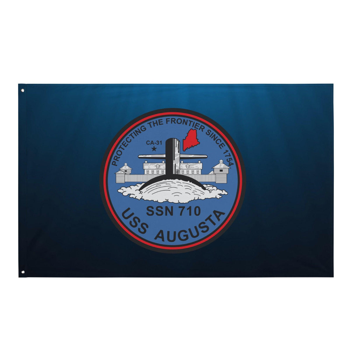 USS Augusta (SSN-710) Submarine Wall Flag