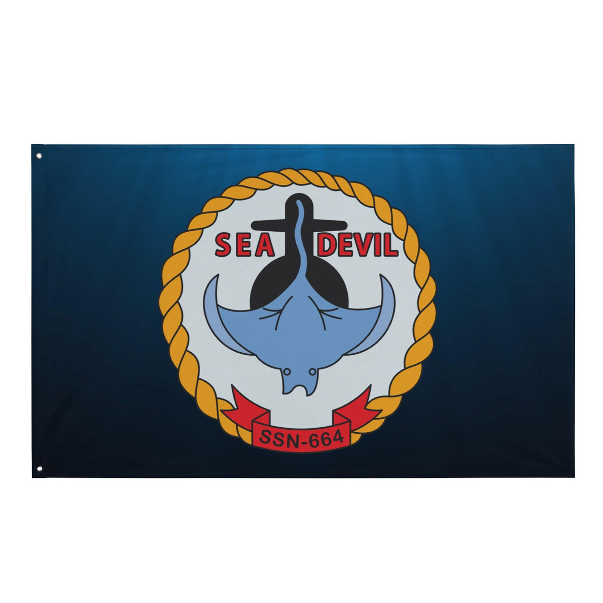 USS Sea Devil (SSN-664) Submarine Wall Flag