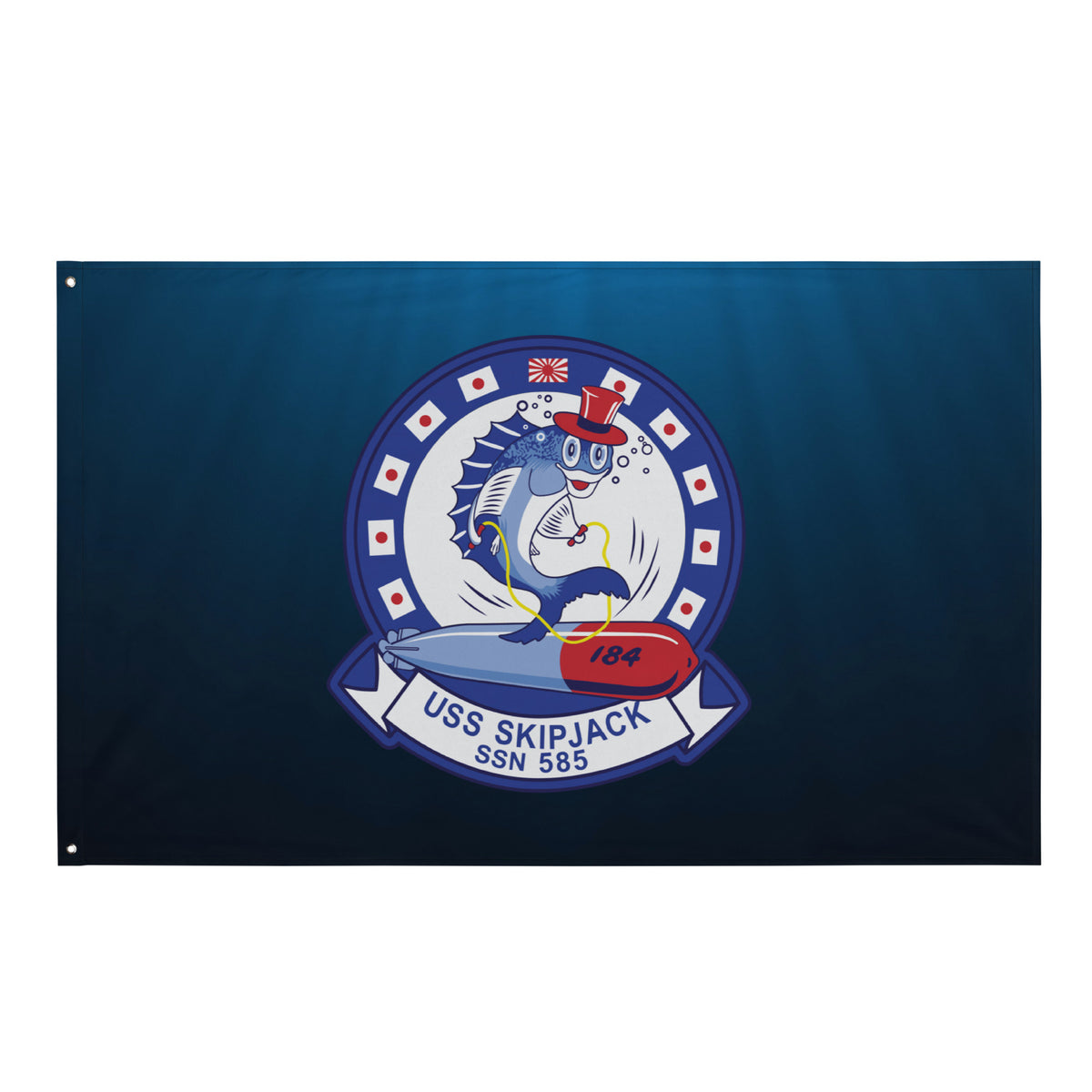 USS Skipjack (SSN-585) Submarine Logo Wall Flag
