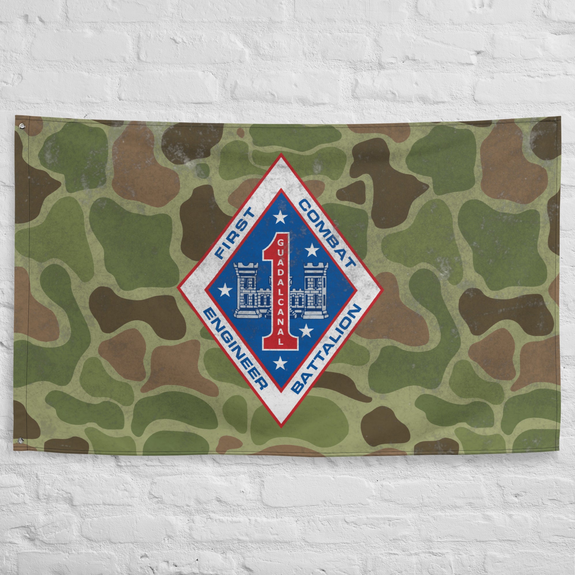 USMC 1st CEB Frog Skin Camo Indoor Wall Flag