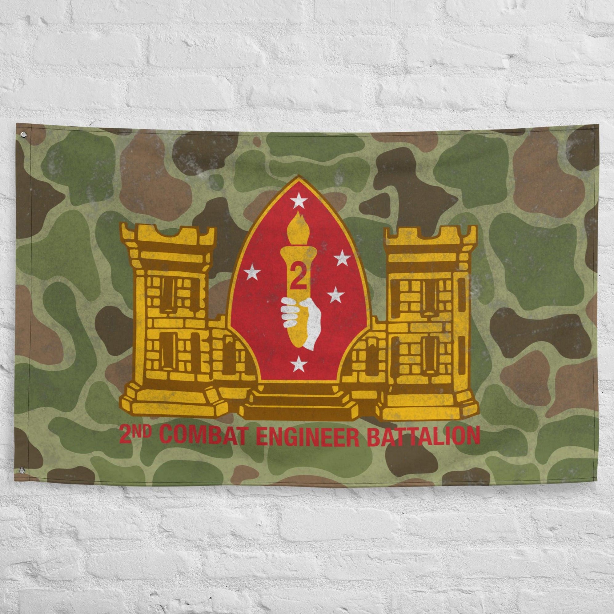 USMC 2nd CEB Frog Skin Camo Indoor Wall Flag