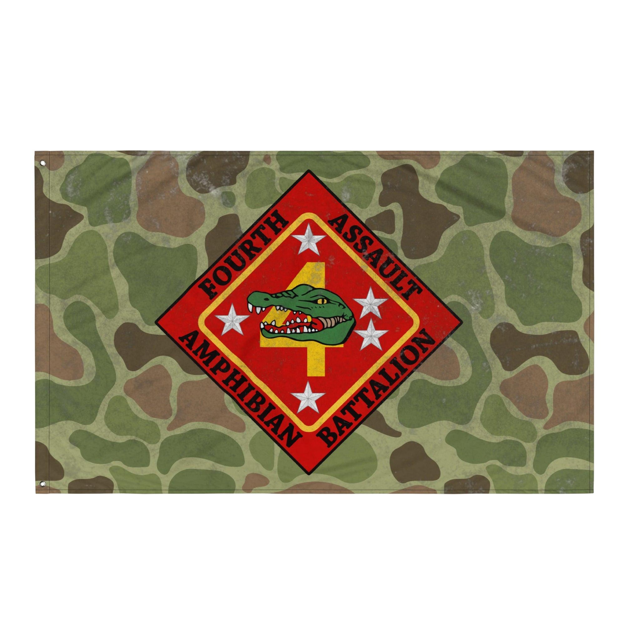 USMC 4th AABn Frog Skin Camo Indoor Wall Flag