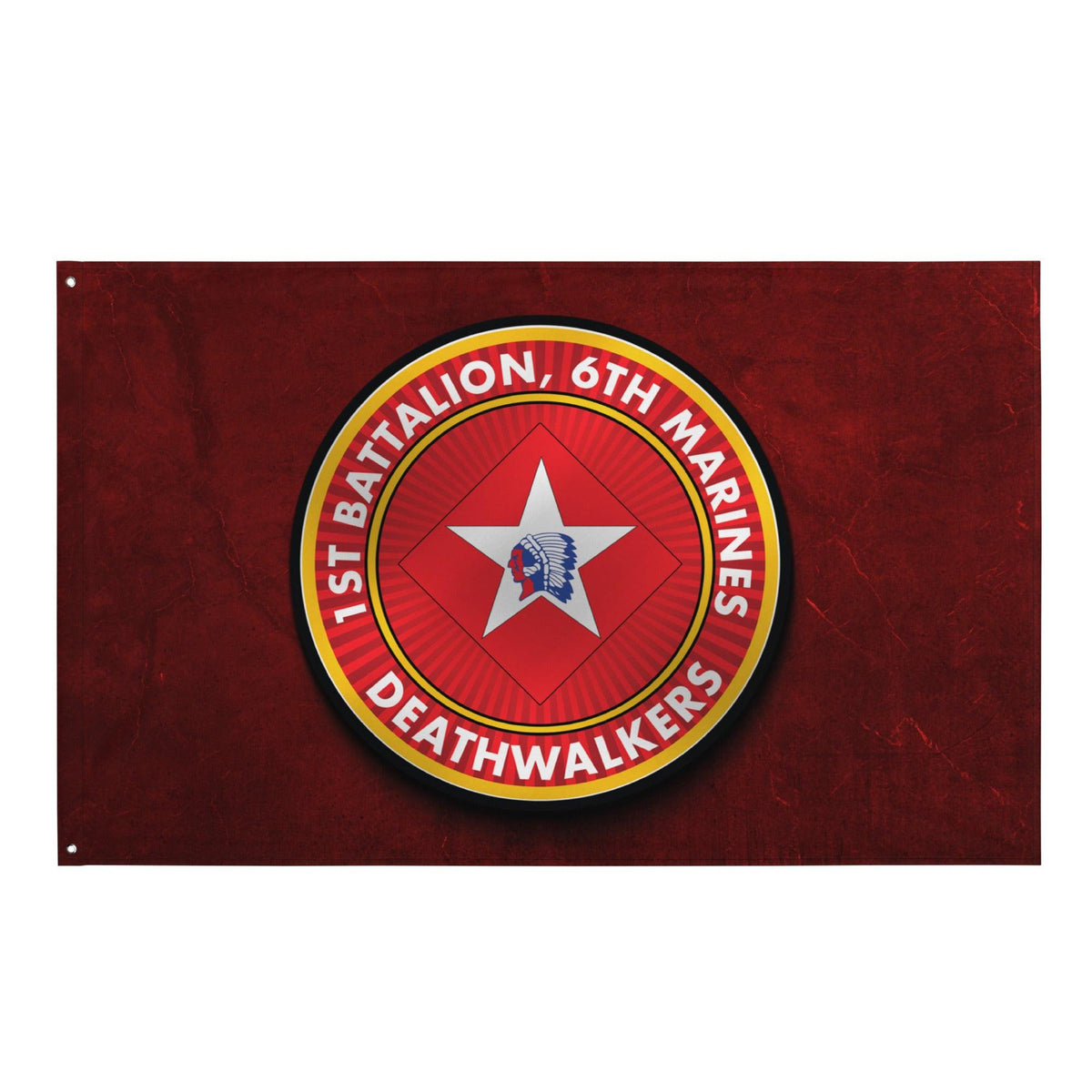 1/6 Marines Deathwalkers Red Wall Flag