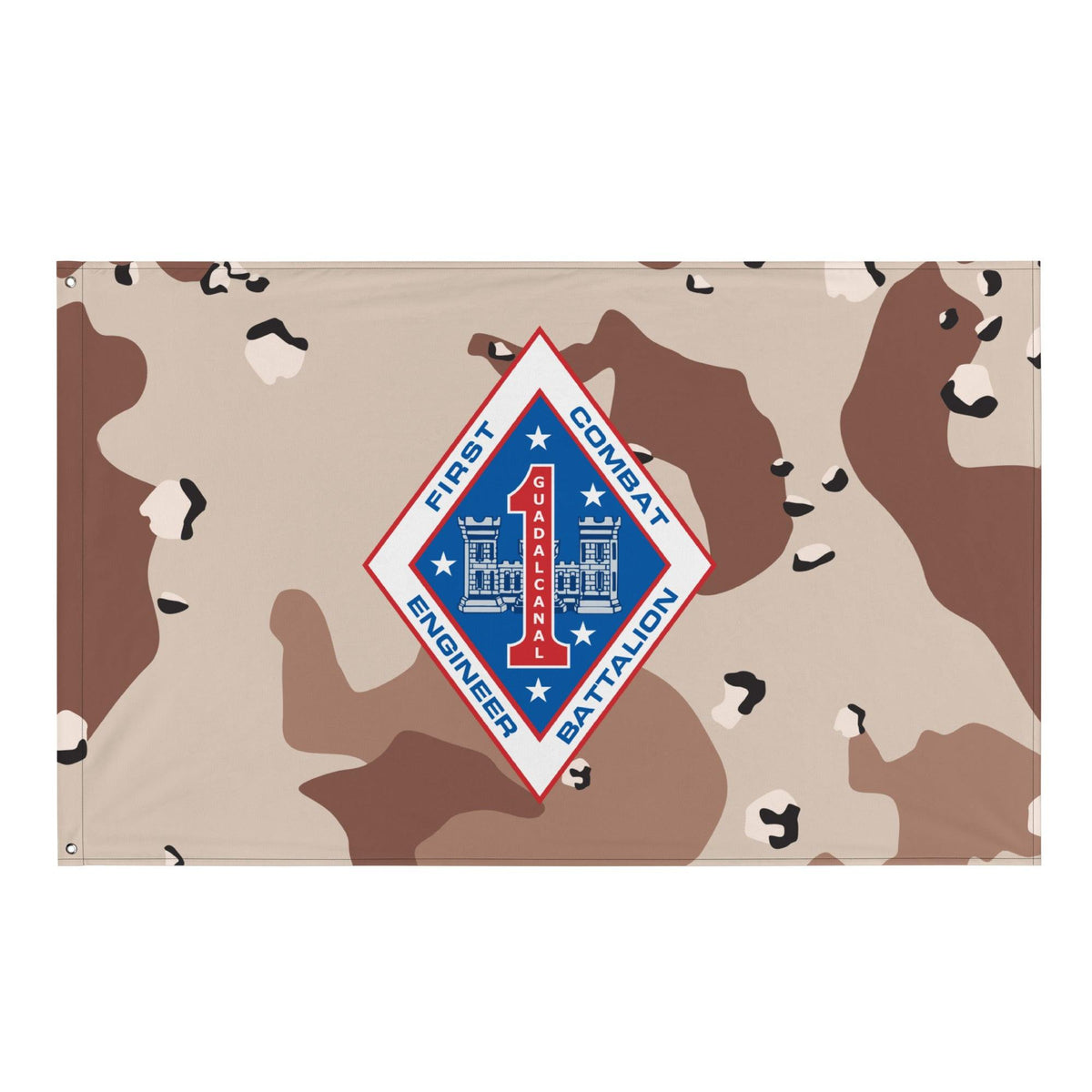 1st CEB USMC Chocolate-Chip Camo Flag