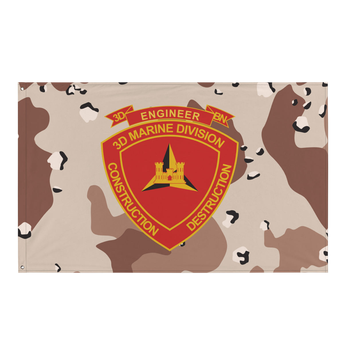 3rd CEB USMC Chocolate-Chip Camo Flag