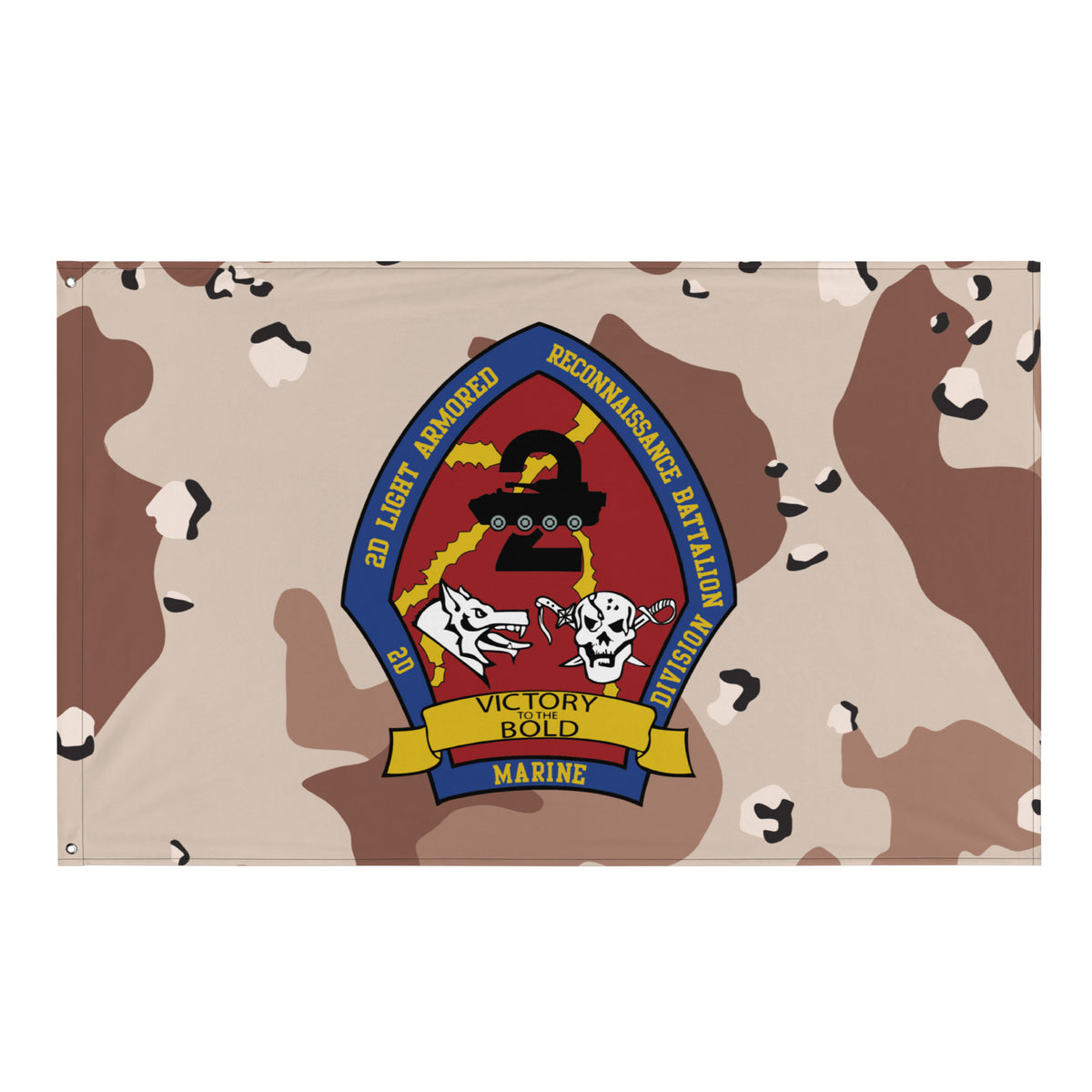 2nd LAR USMC Chocolate-Chip Camo Flag