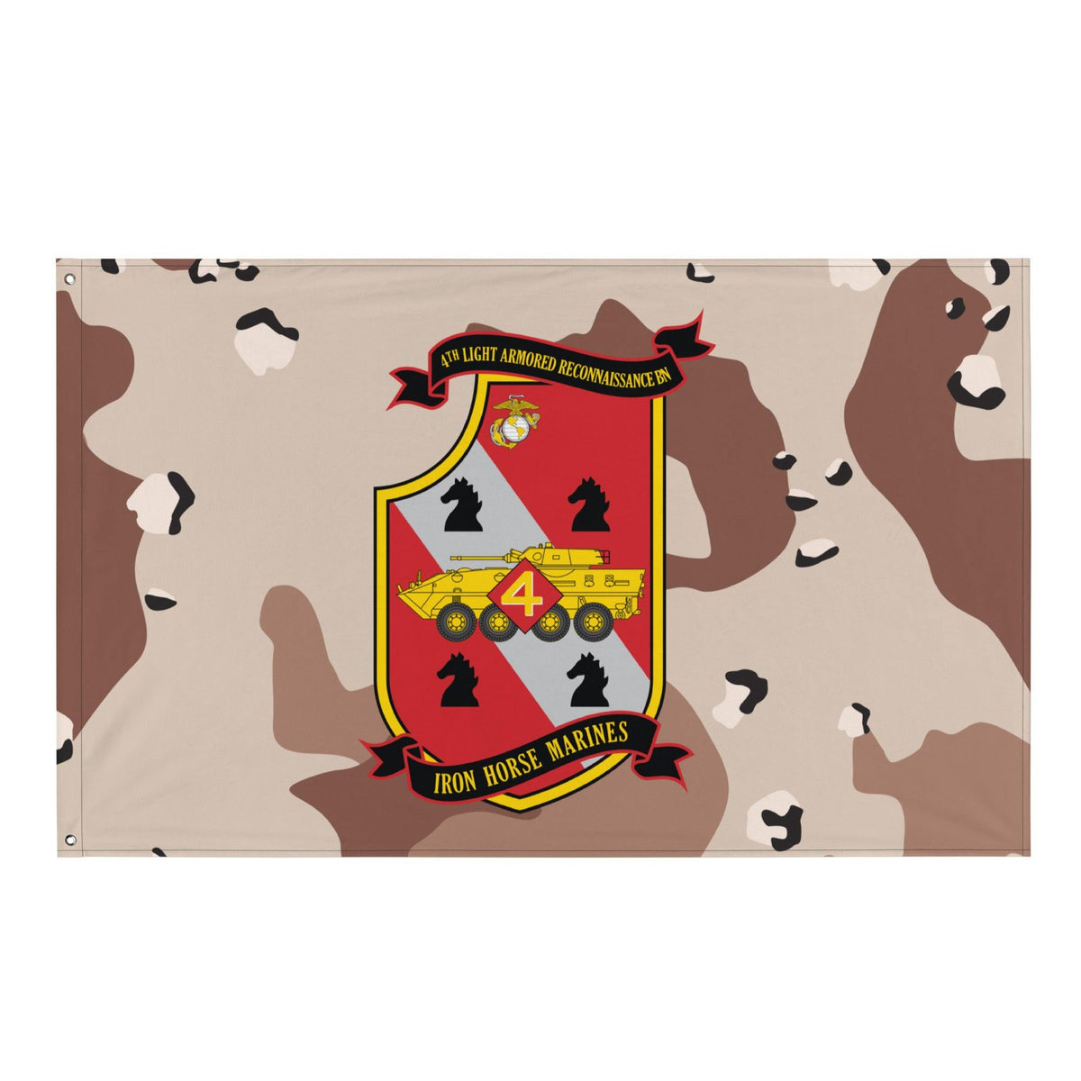 4th LAR USMC Chocolate-Chip Camo Flag