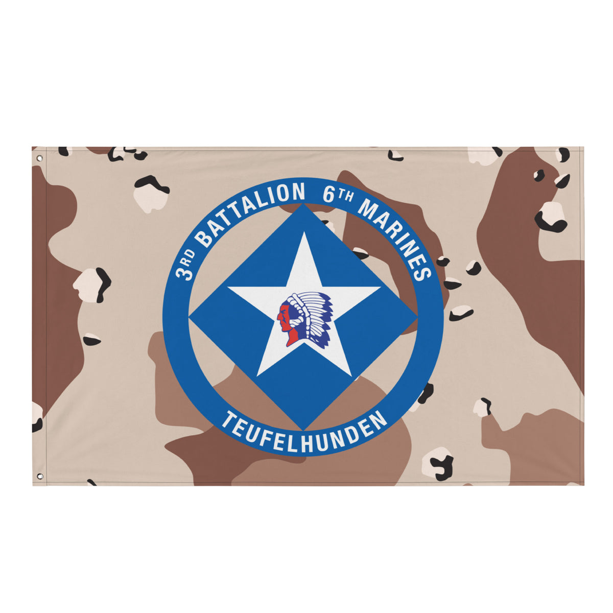 3/6 Marines Chocolate-Chip Camo USMC Flag
