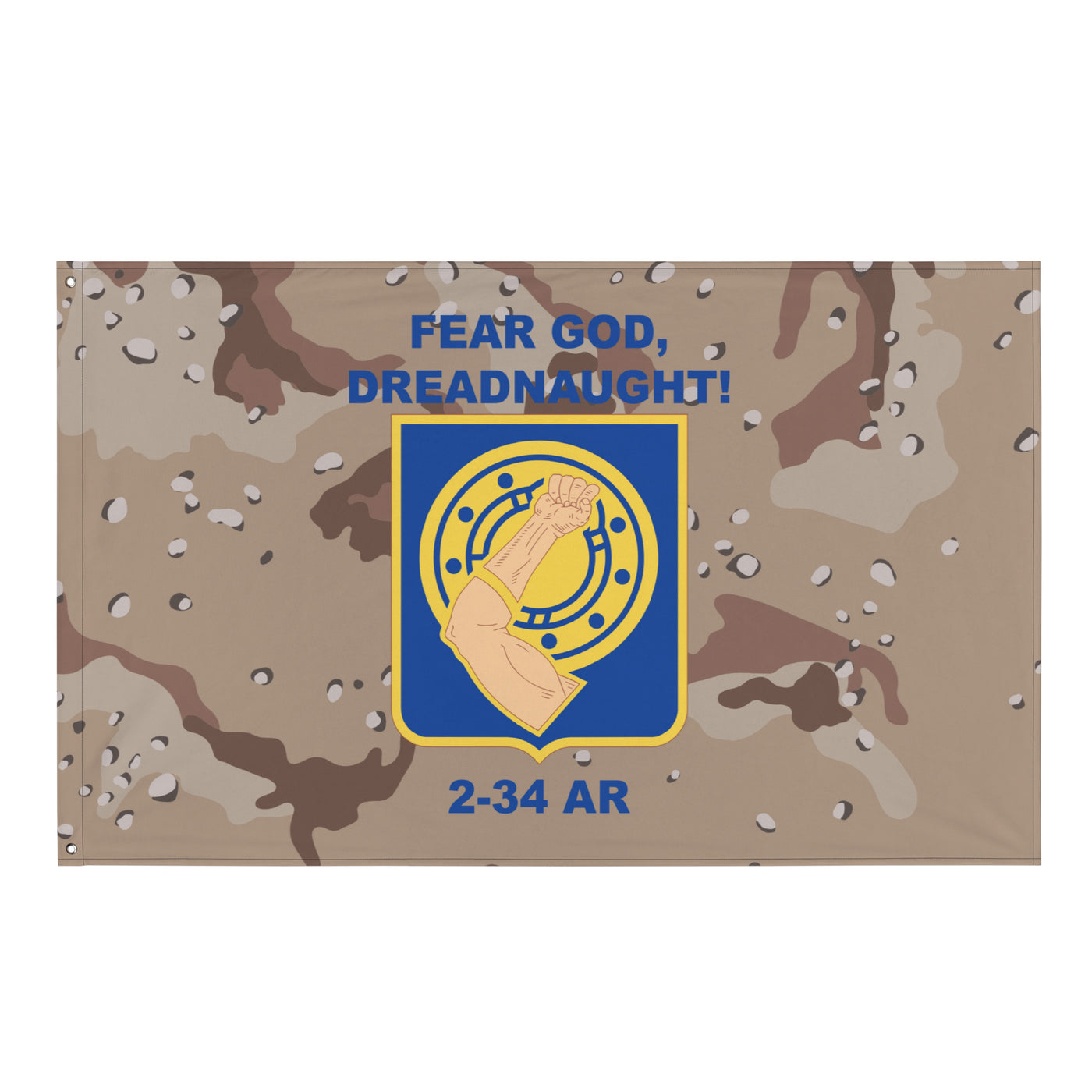 2nd Battalion, 34th Armor Regiment (2-34 AR) Chocolate Chip Camo Flag
