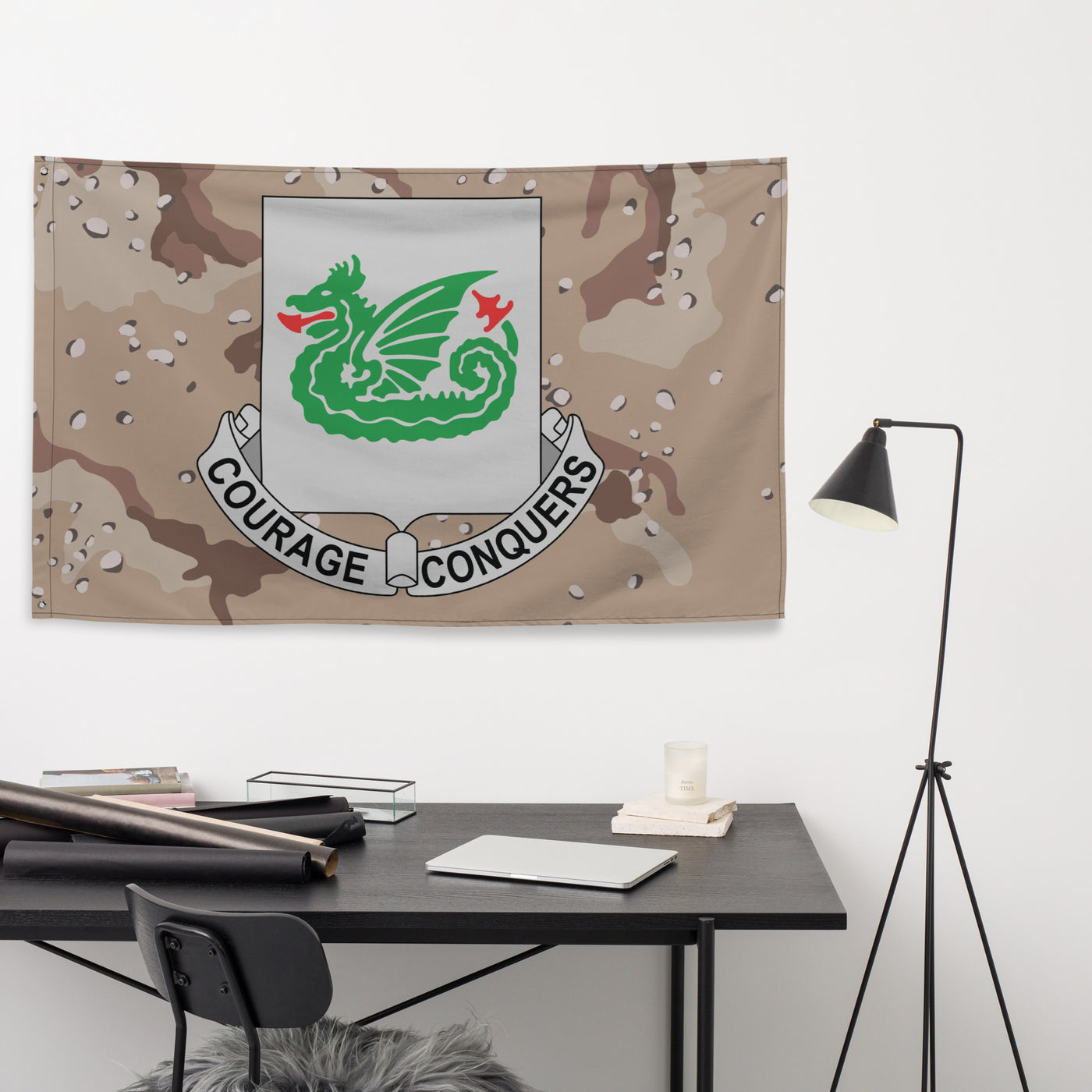 37th Armor Regiment (37 AR) Chocolate Chip Camo Flag