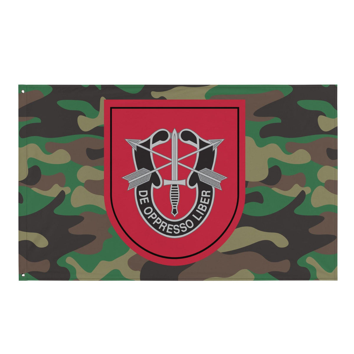 7th Special Forces Group (7th SFG) Woodland Camo Flag