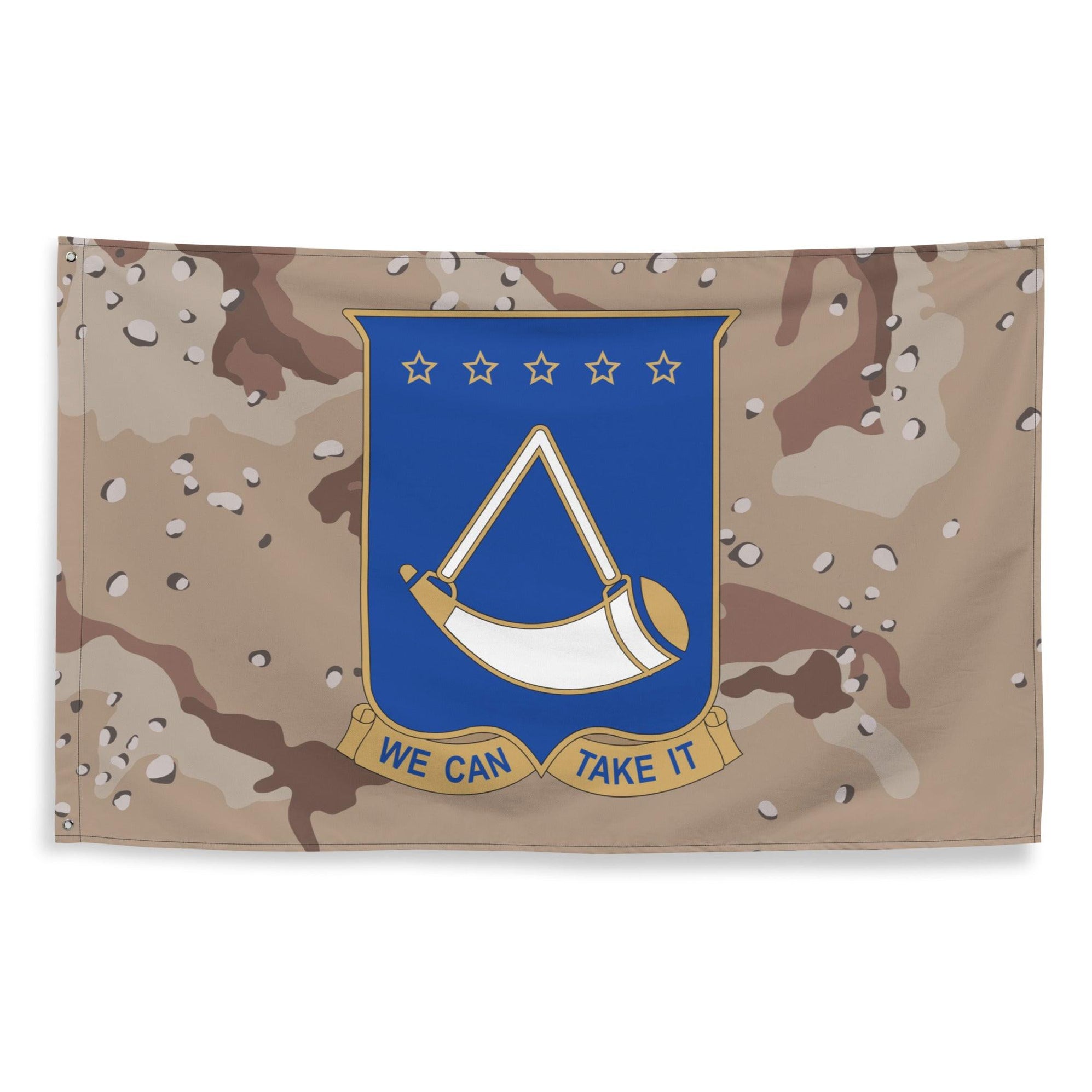U.S. Army 150th Armor Regiment Chocolate-Chip Camo Flag