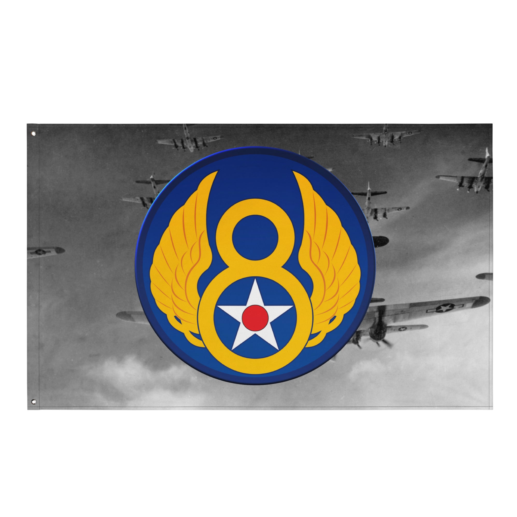 Eighth Air Force B-17's in Formation WW2 AAF Flag