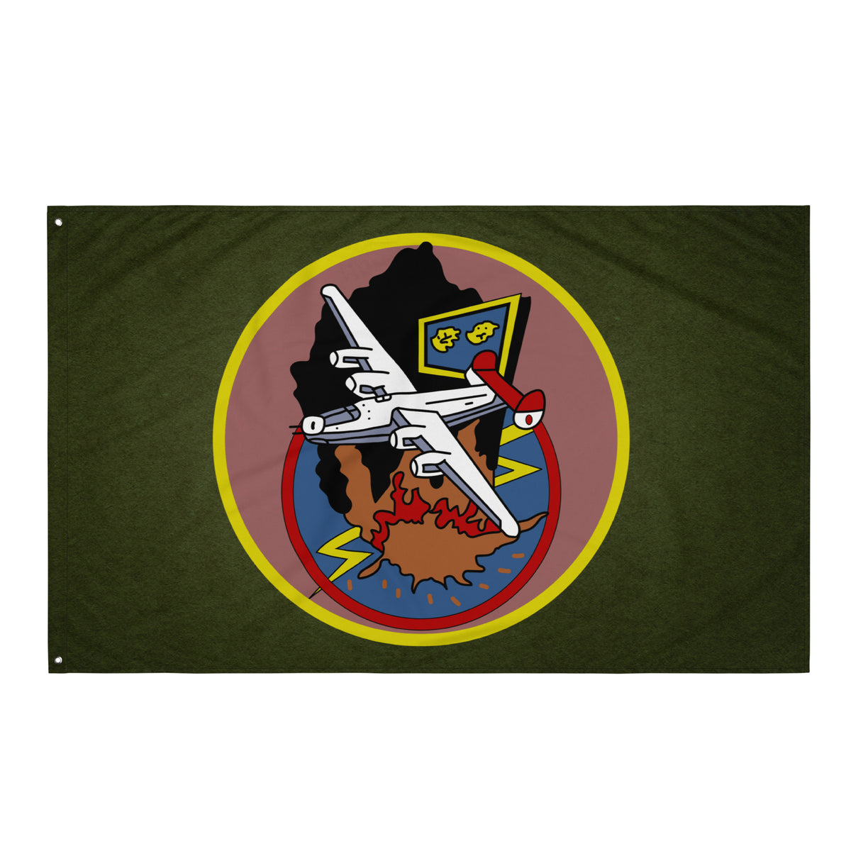 451st Bomb Group WW2 Military Green Flag