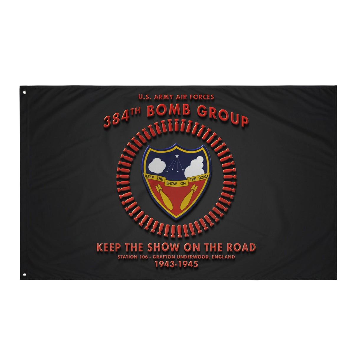 384th Bomb Group WW2 Legacy Black Flag