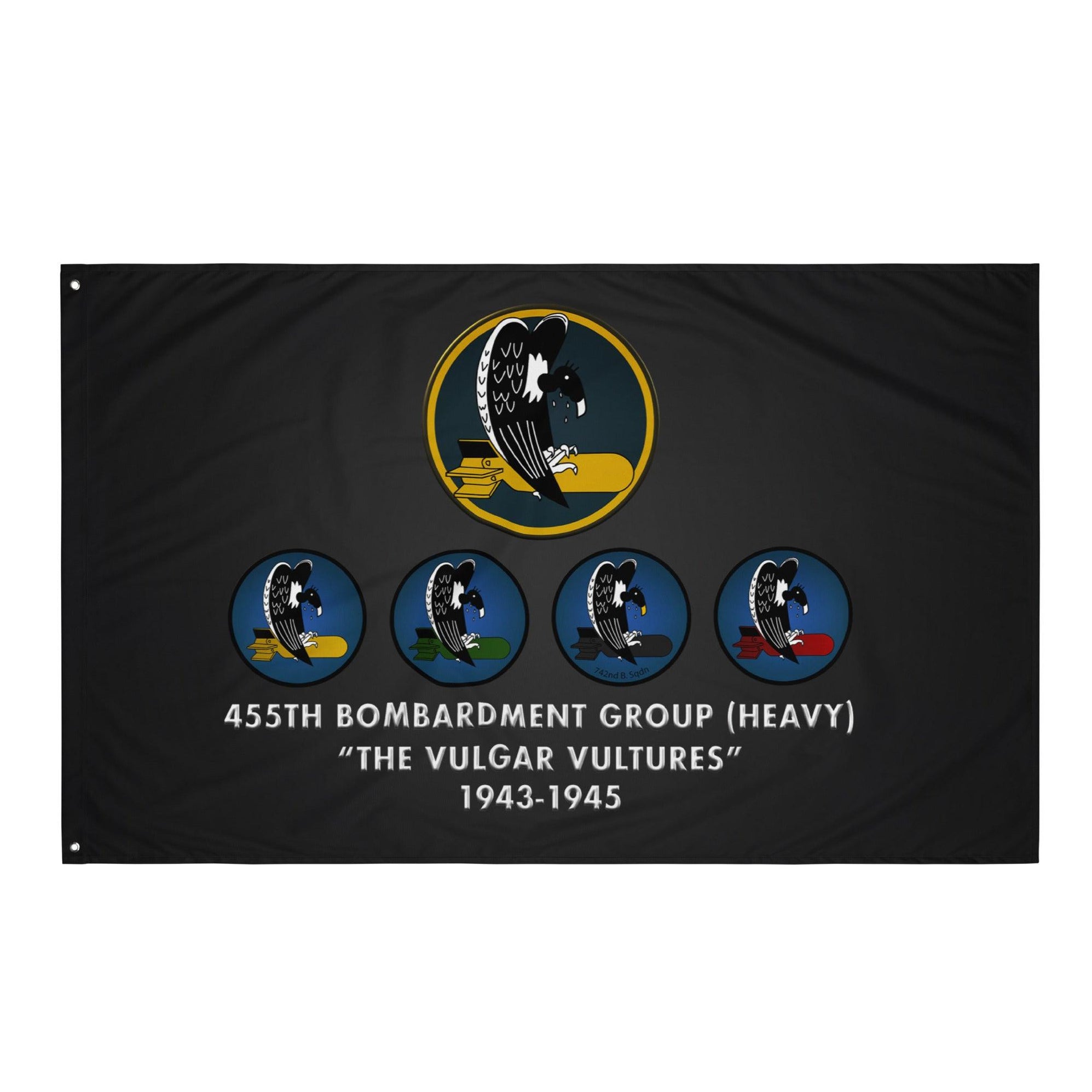 455th Bomb Group WW2 Squadron Legacy Black Flag