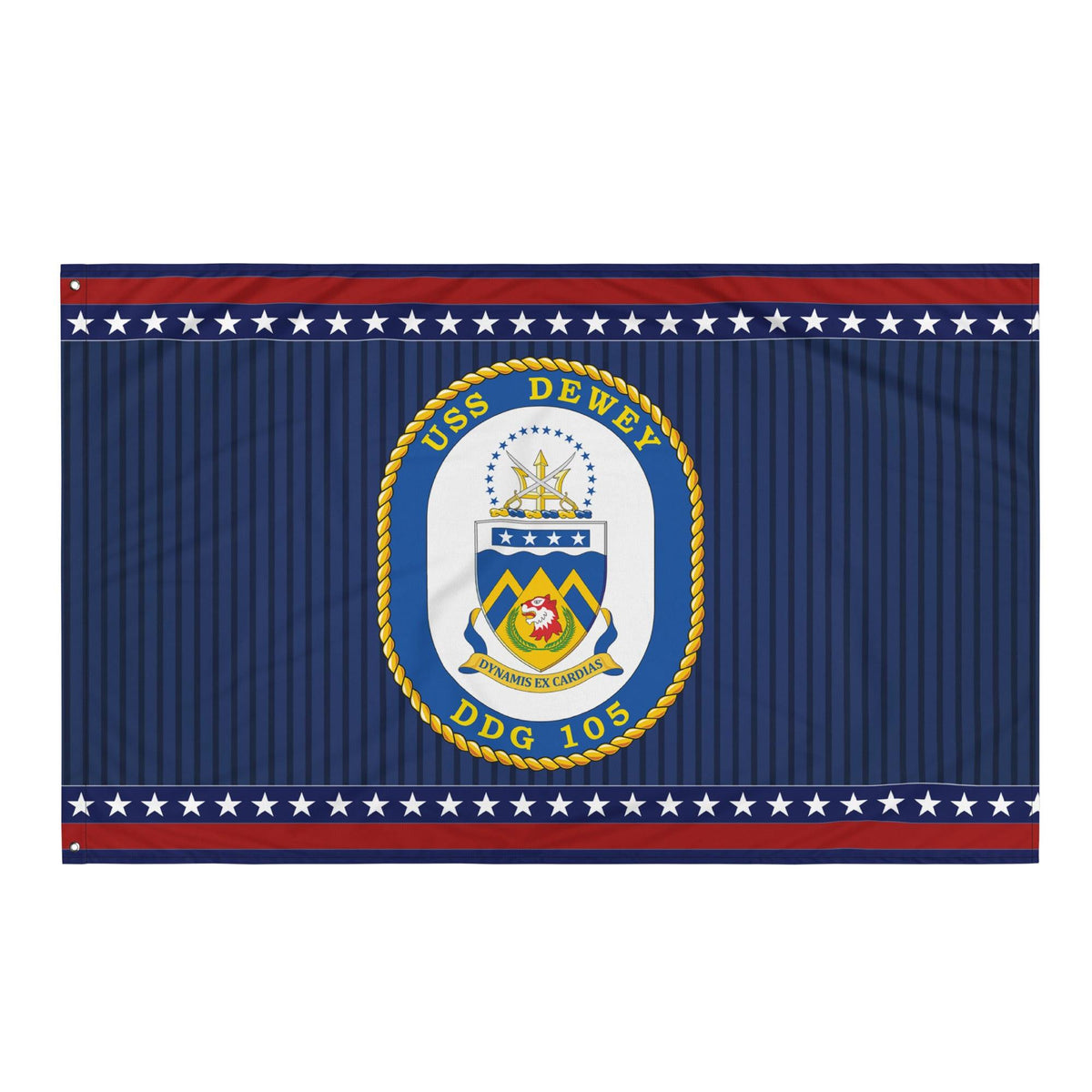 Patriotic USS Dewey (DDG-105) Ship's Crest Wall Flag