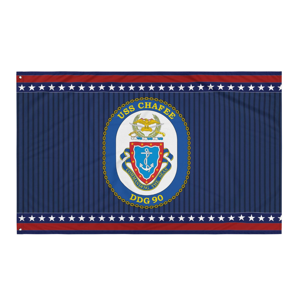 Patriotic USS Chafee (DDG-90) Ship's Crest Wall Flag