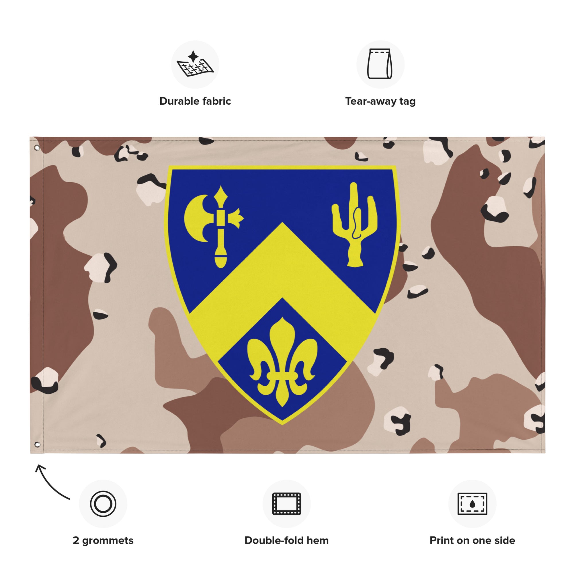 U.S. Army 184th Infantry Regiment Chocolate-Chip Camo Flag