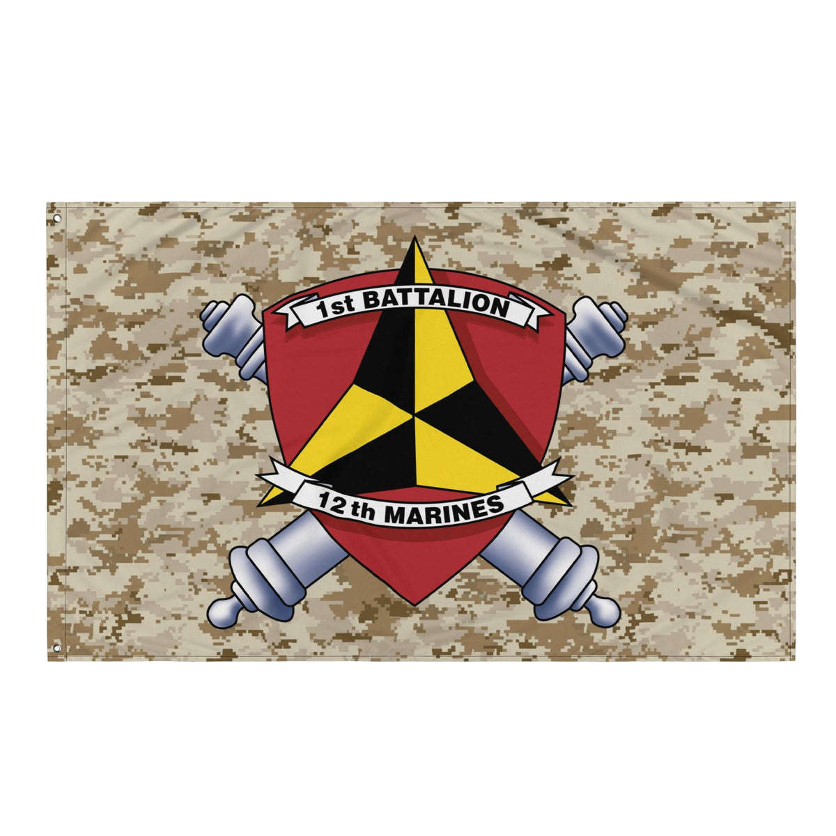 1/12 Marines Unit Emblem MARPAT Camo Flag