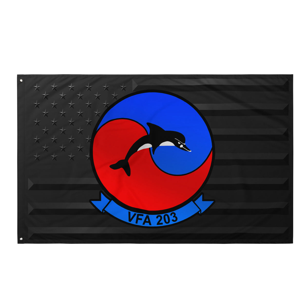 U.S. Navy Strike Fighter Squadron 203 (VFA-203) Black American Flag
