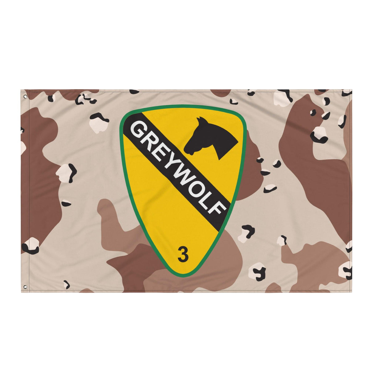 3rd BCT, 1st Cavalry Division 'GreyWolf' Chocolate-Chip Camo Flag