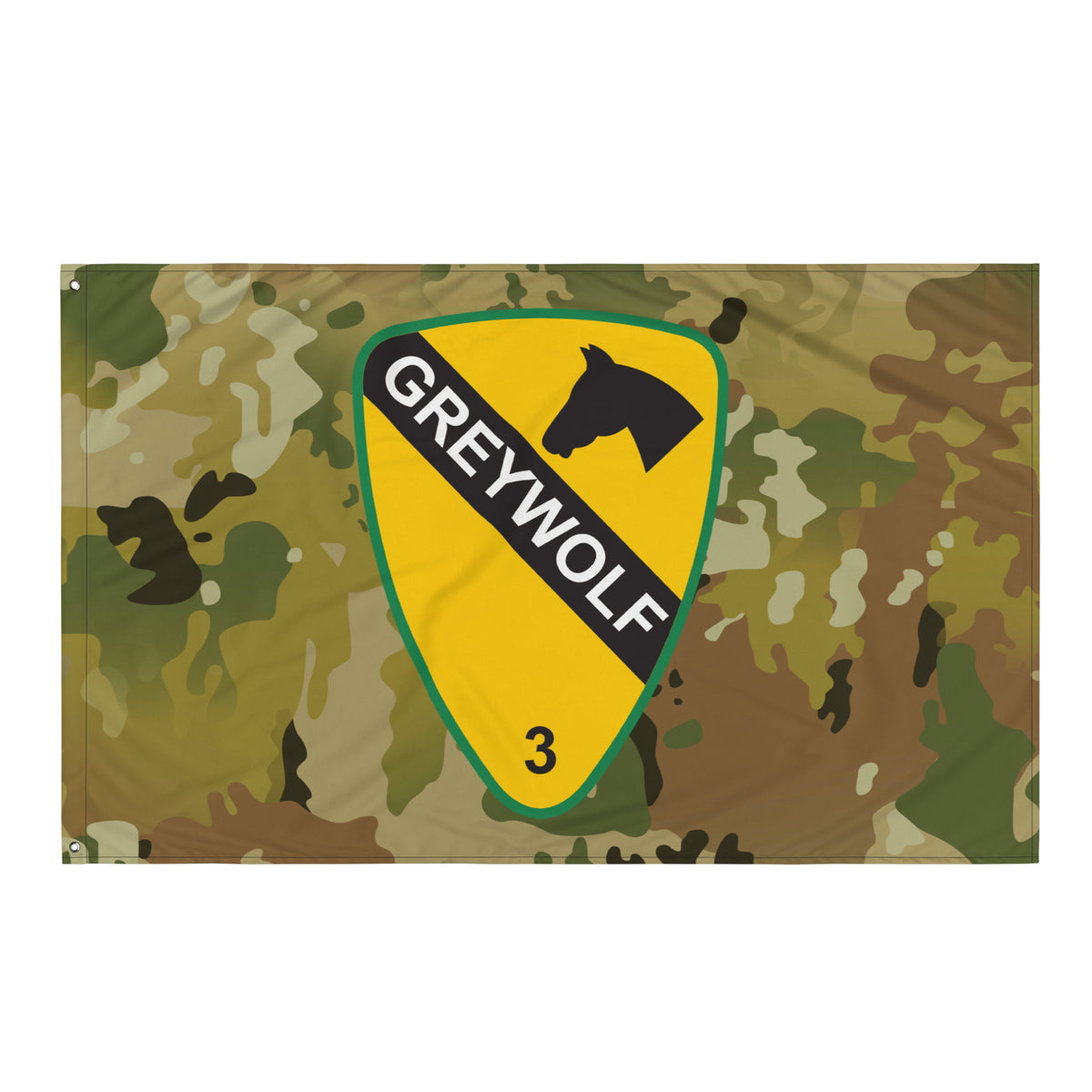 3rd BCT, 1st Cavalry Division 'GreyWolf' OCP Camo Flag