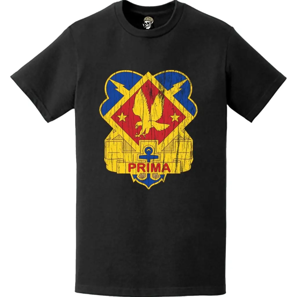Distressed 10th Air Defense Artillery Brigade Emblem Logo T-Shirt