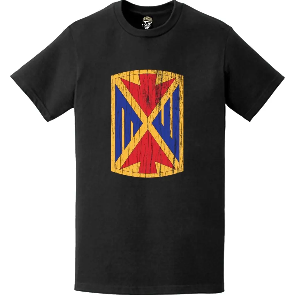 Distressed 10th Air Defense Artillery Brigade Emblem T-Shirt