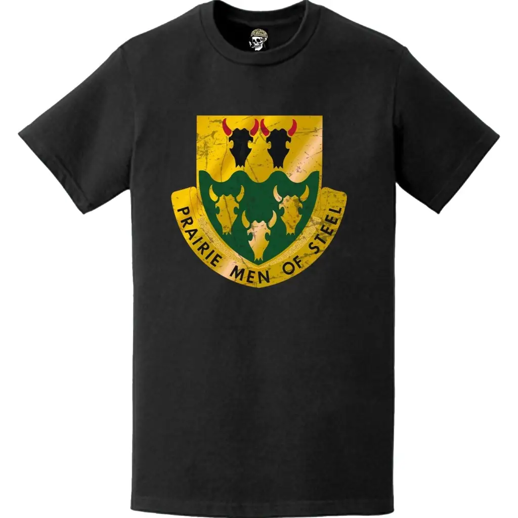 Distressed 195th Armor Regiment Emblem Logo T-Shirt - U.S. Army Armor ...