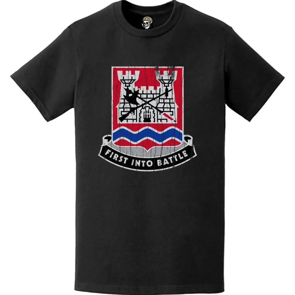 Distressed 898th Engineer Battalion Logo Emblem T-Shirt - USACE Legacy ...