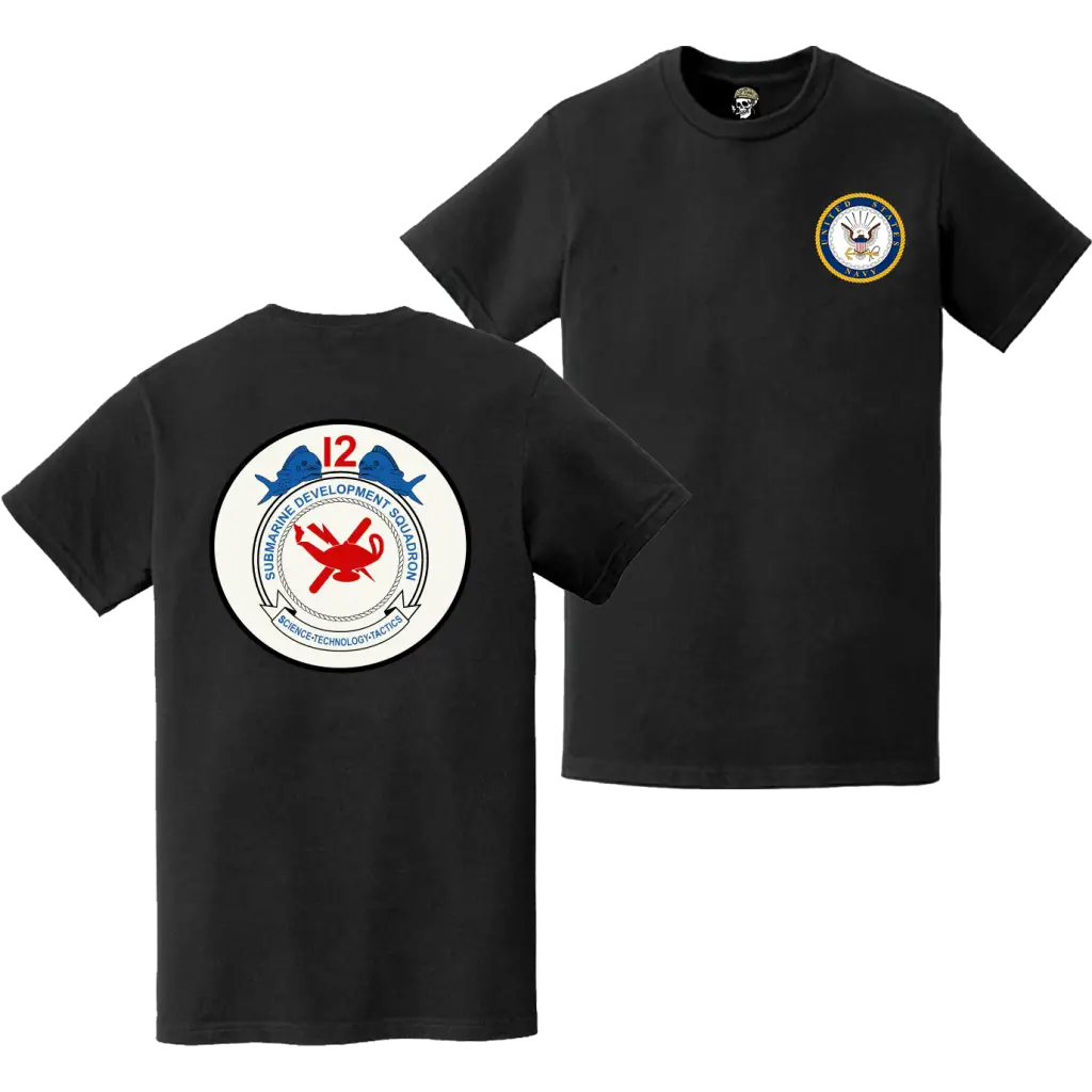 Double-Sided DEVRON-12 U.S. Navy Crest Logo T-Shirt