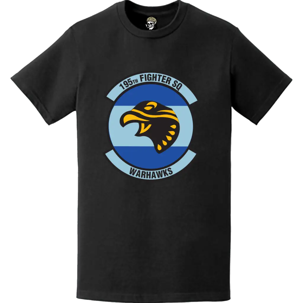 Official 195th Fighter Squadron (195th FS) 'Warhawks' Logo Emblem T-Sh