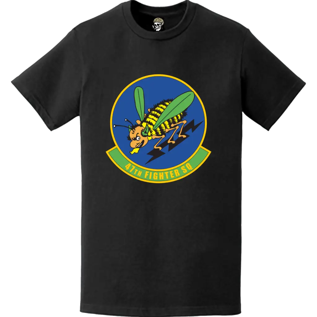 Official 47th Fighter Squadron (47th FS) 'Dogpatchers' Logo Emblem T-S