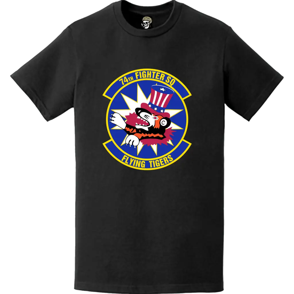 Official 74th Fighter Squadron (74th FS) 'Flying Tigers' Logo Emblem T