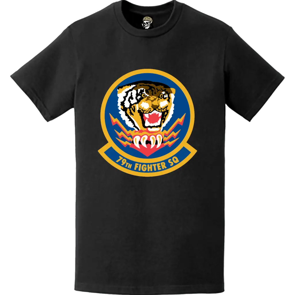 Official 79th Fighter Squadron (79th FS) 'Tigers' Logo Emblem T-Shirt