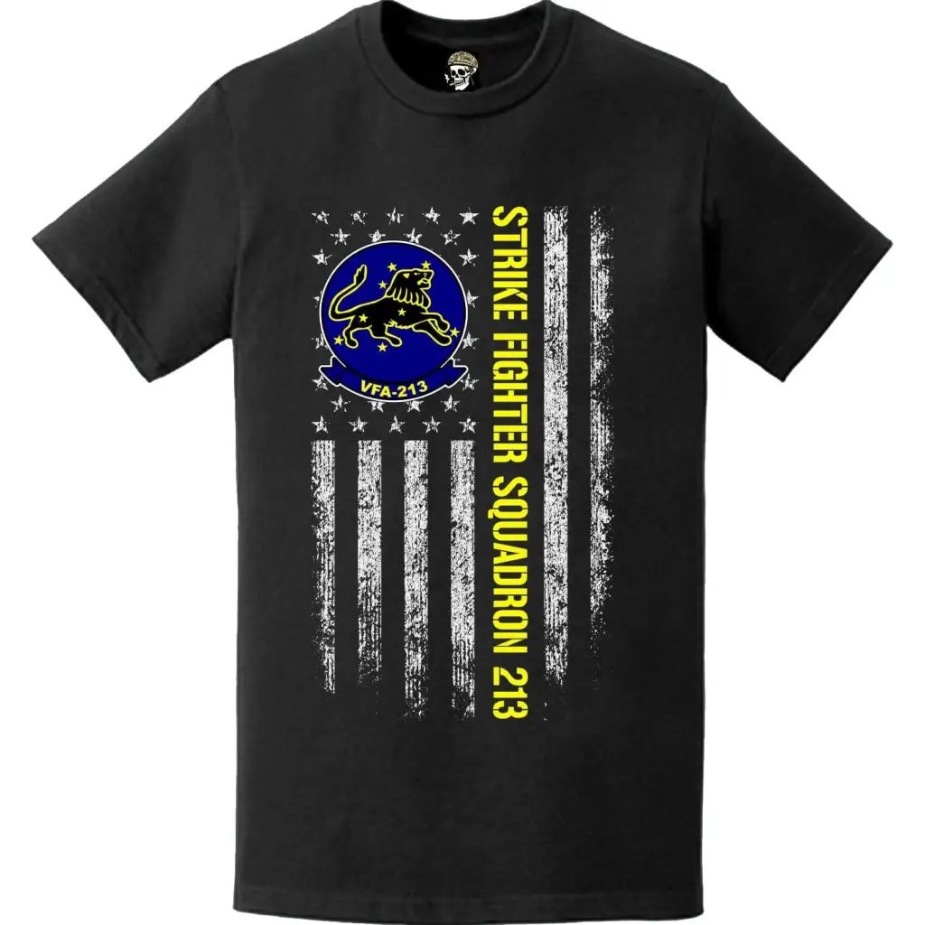 Strike Fighter Squadron 213 (VFA-213) American Flag T-Shirt | U.S. Navy ...